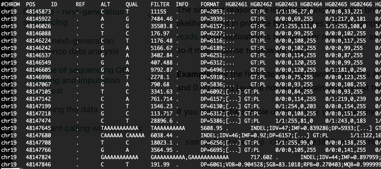 Variant calling and genotyping with bcftools | MSc Genomic Medicine CM4 module