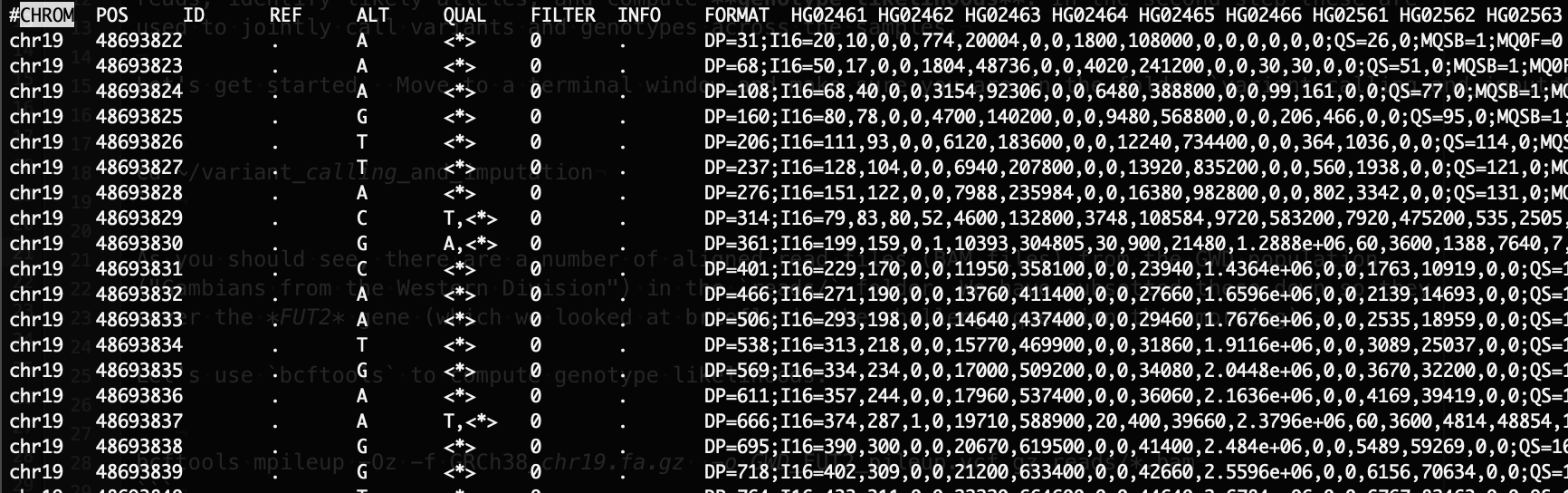 Variant calling and genotyping with bcftools | MSc Genomic Medicine CM4 module